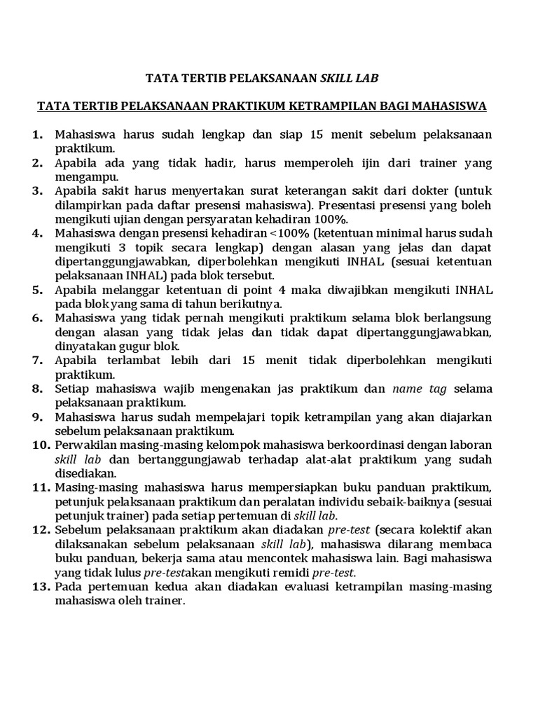 Modul Skill Lab Blok 14 Terkunci Pdf Pdf