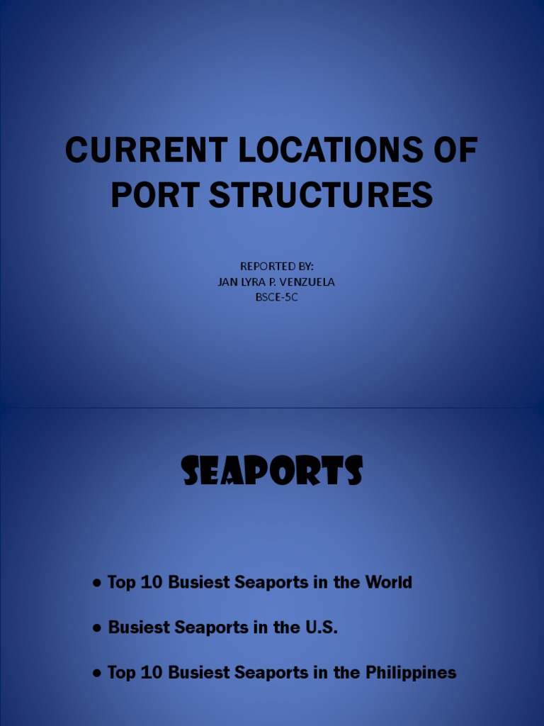 Seaport | PDF | Port | Water Transport