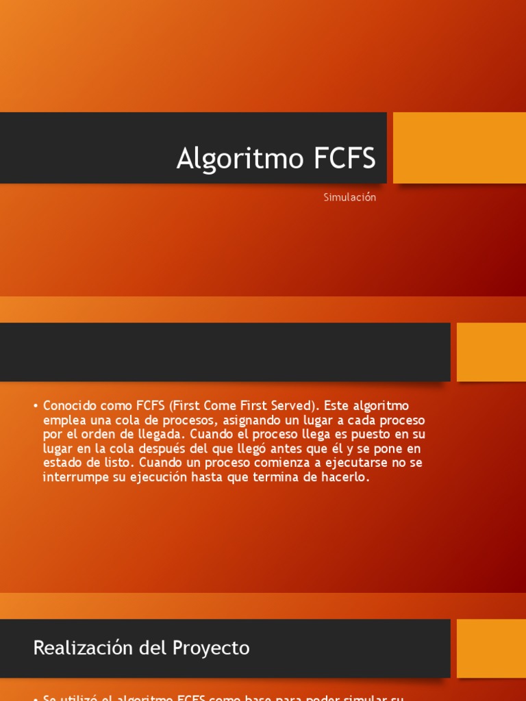 Algoritmo FCFS | PDF