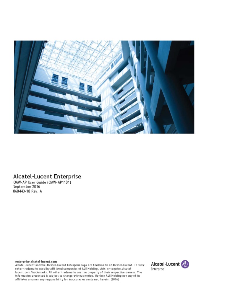 Alcatel Lucent AP1101-User Manual | PDF | Wireless Lan | Computer Network