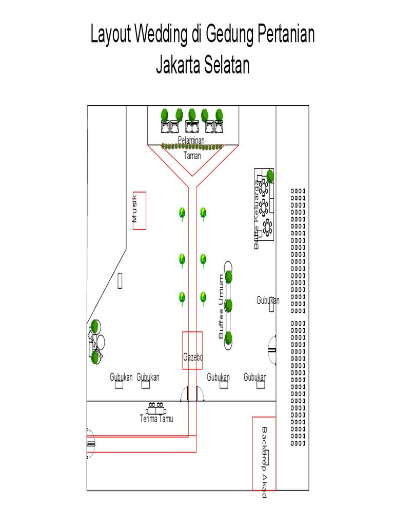 Layout Dekorasi Wedding Di Gedung Departemen Pertanian, Jakarta Selatan ...