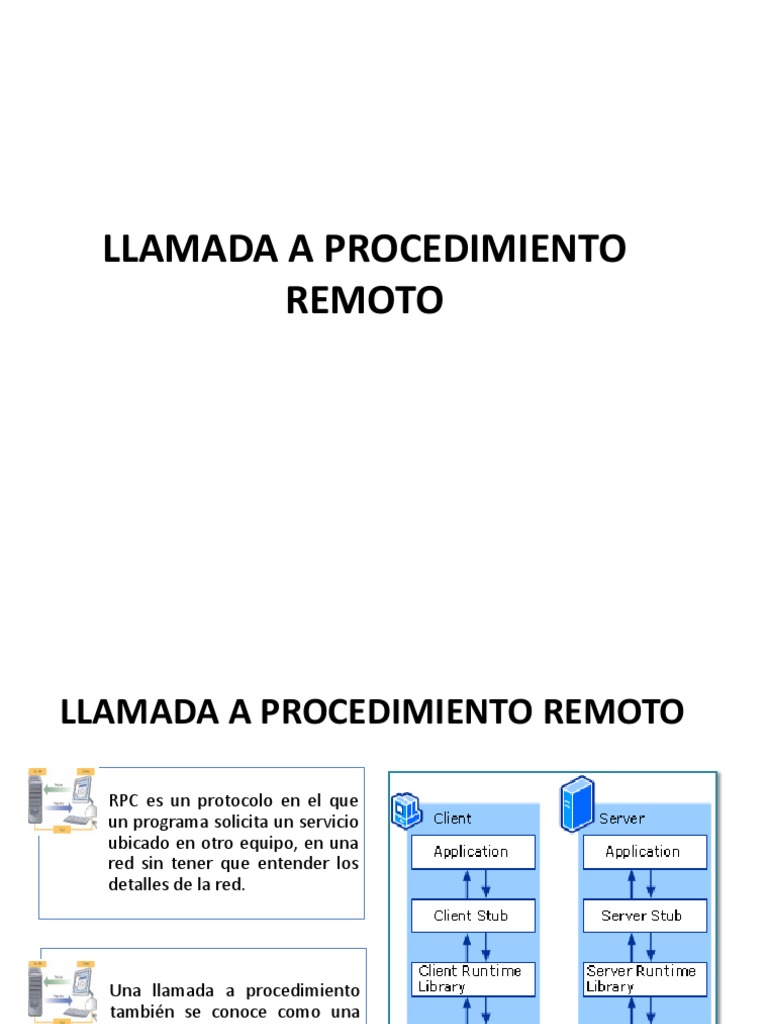 RPC | PDF | Servidor (Computación) | Modelo osi
