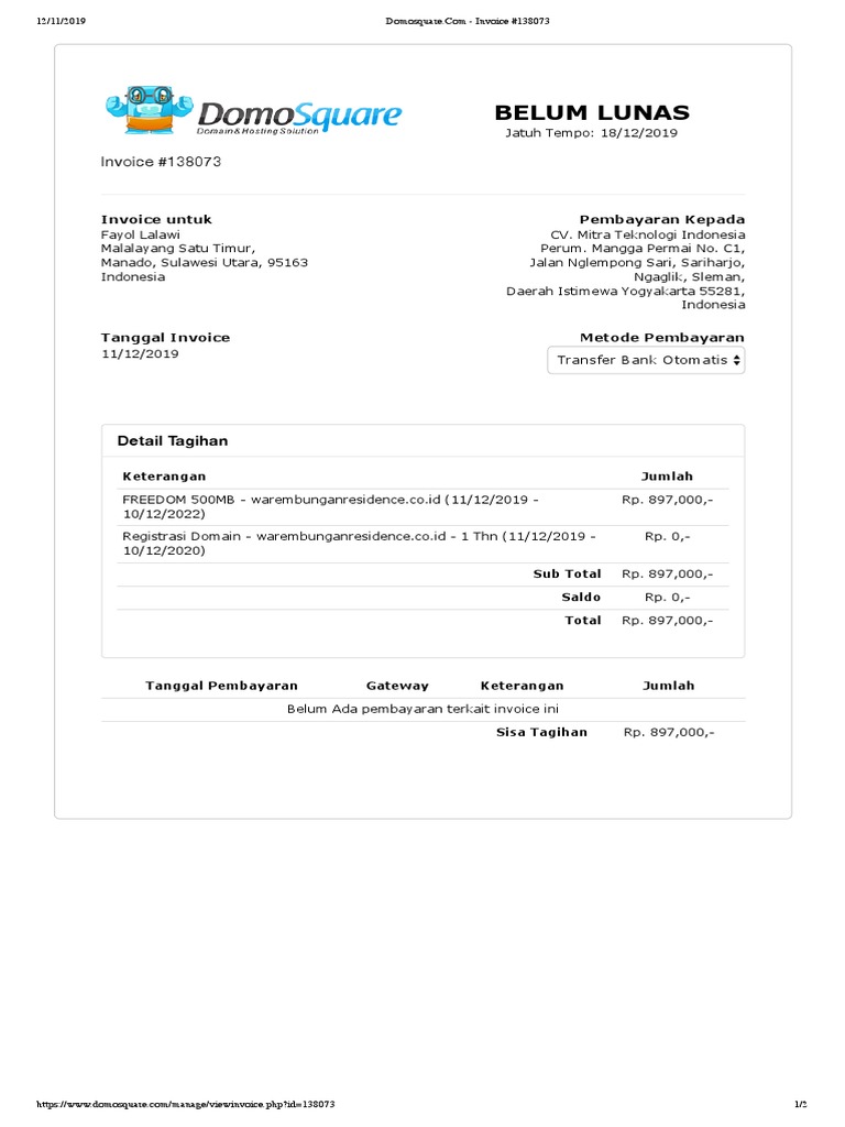 Invoice #138073 | PDF
