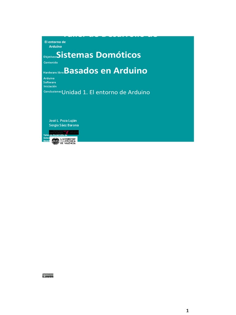 Taller Domótica Arduino: Introducción | PDF | Arduino | Software libre