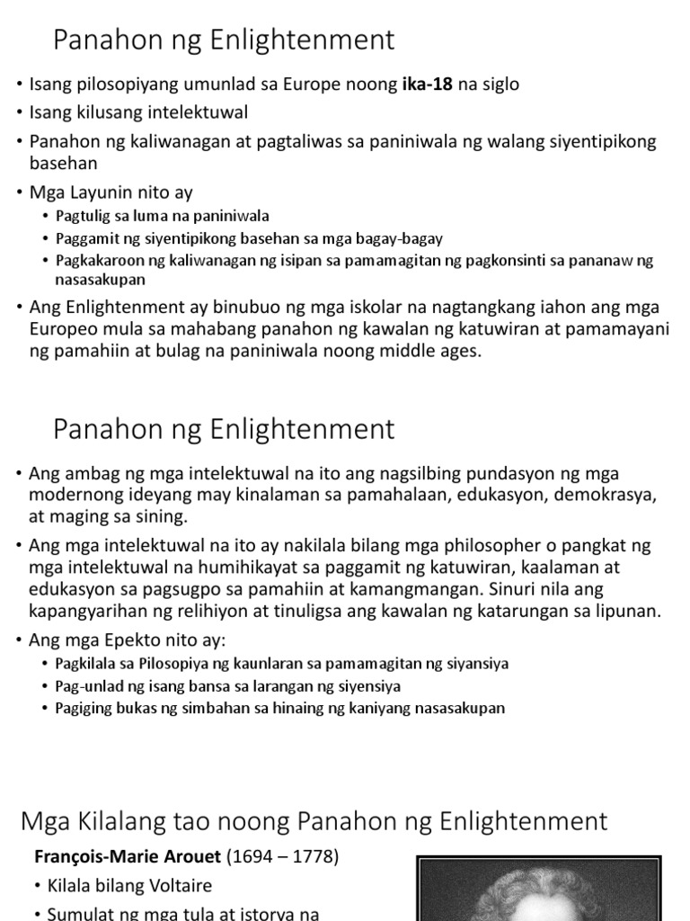 AP 8 Panahon NG Enlightenment | PDF