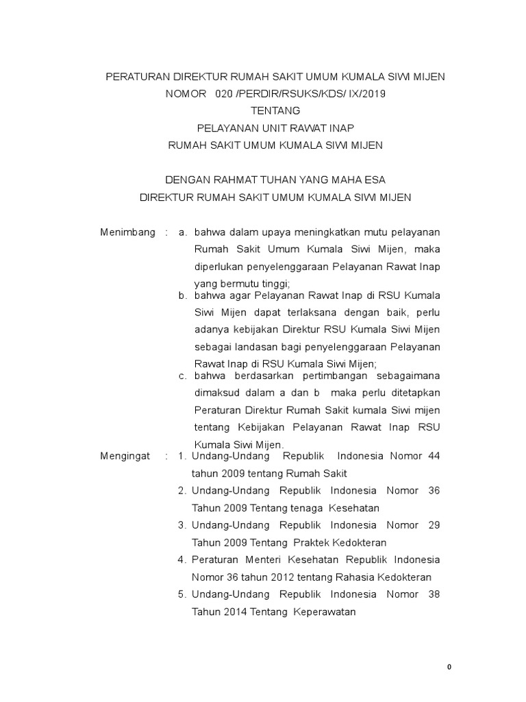 Kebijakan Ranap | PDF