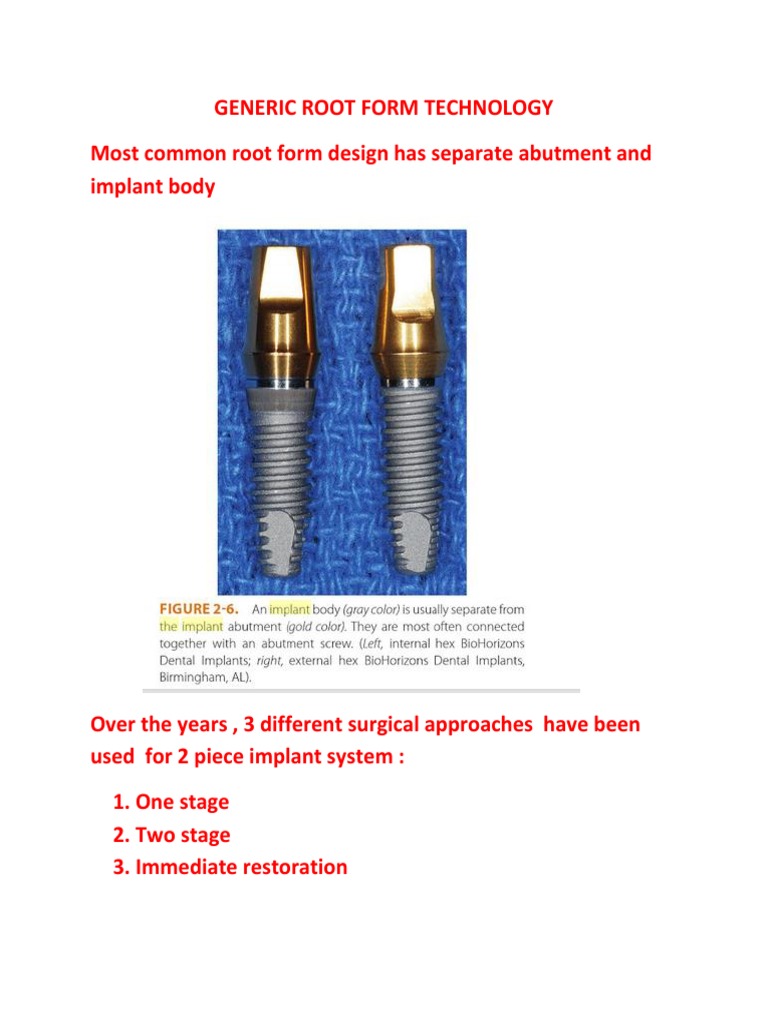 Generic Root Form | PDF | Dental Implant | Surgical Specialties