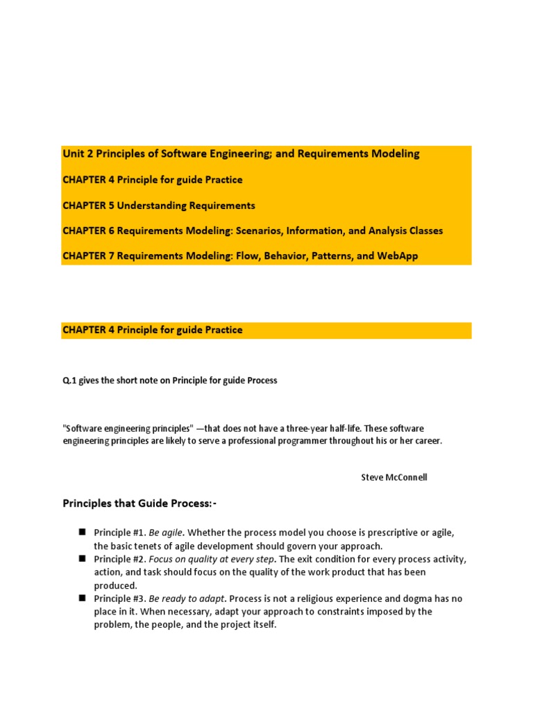 Software Engineering Principles Overview | PDF | Software Architecture ...