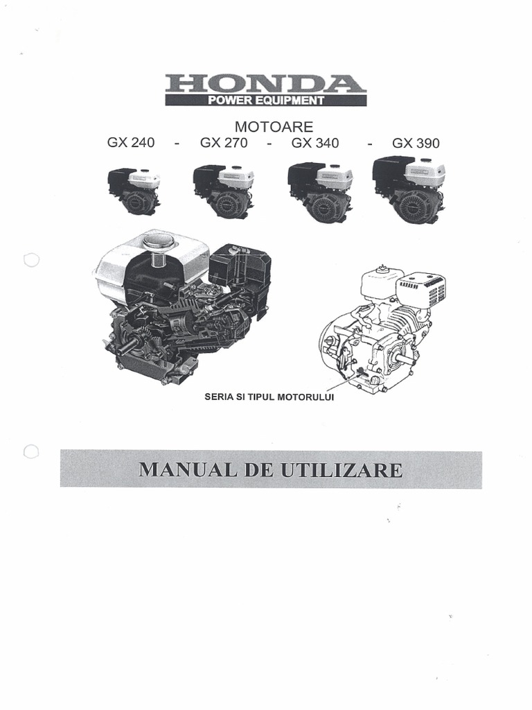 Manual de Utilizare Motoare Honda GX | PDF