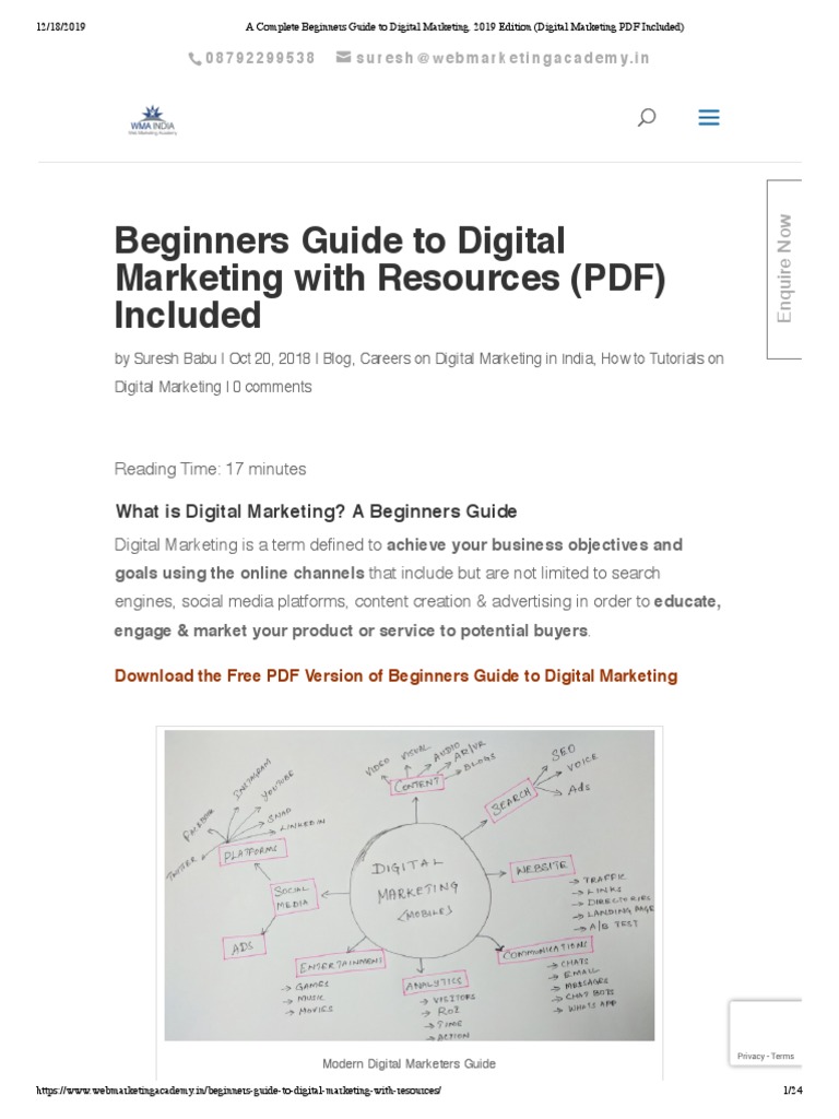 A Complete Beginners Guide To Digital Marketing. 2019 Edition (Digital ...
