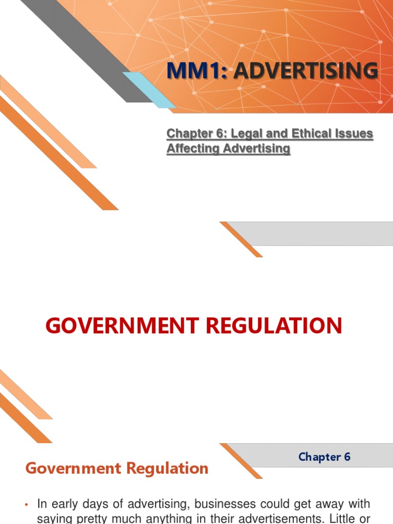 MM1 ADVERTISING Chapter 6 Legal and Ethical Issues Affecting ...