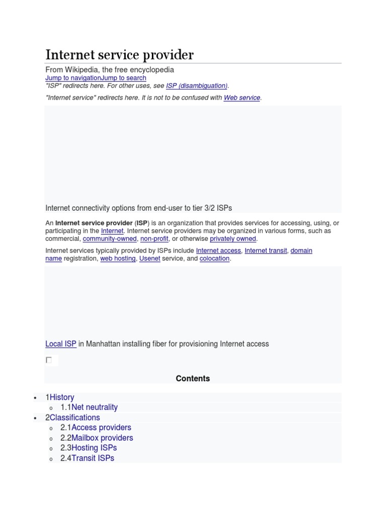 Internet Service Provider | PDF | Internet Service Provider | Cyberspace