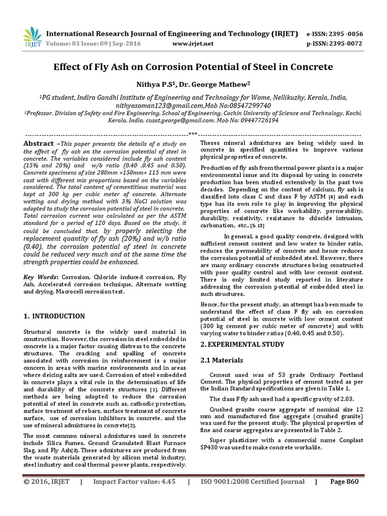 Astm G109.1 PDF | PDF | Fly Ash | Concrete