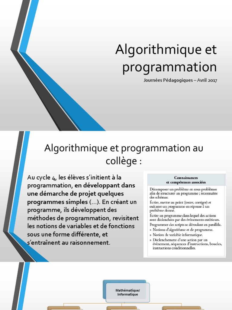 Diapo Stage | PDF | Structure de contrôle | Programmation informatique