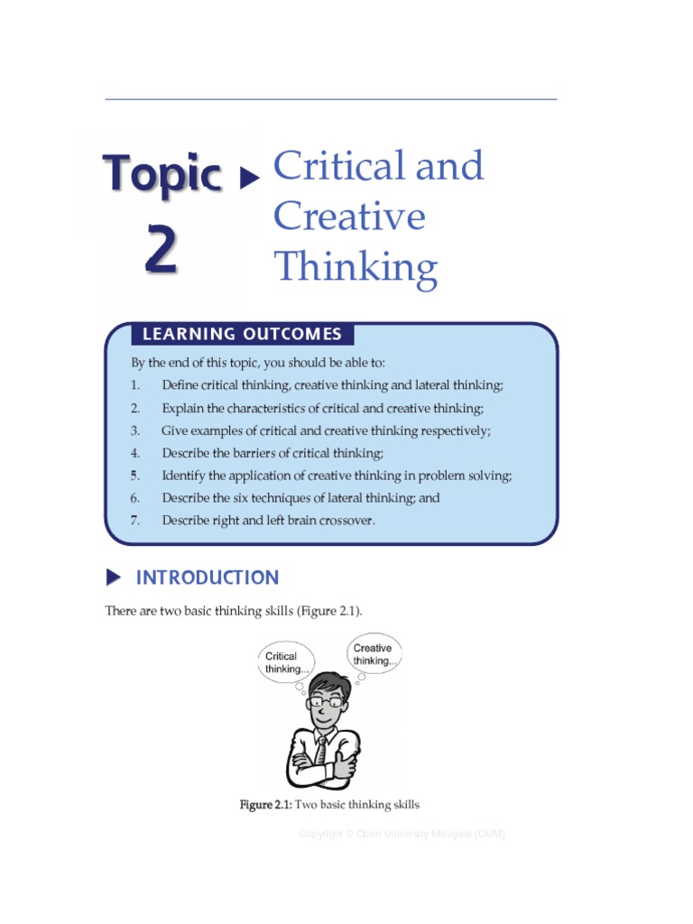 Module 2 | PDF | Critical Thinking | Creativity