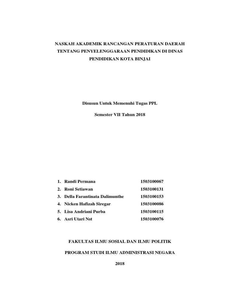 Naskah Akademik | PDF