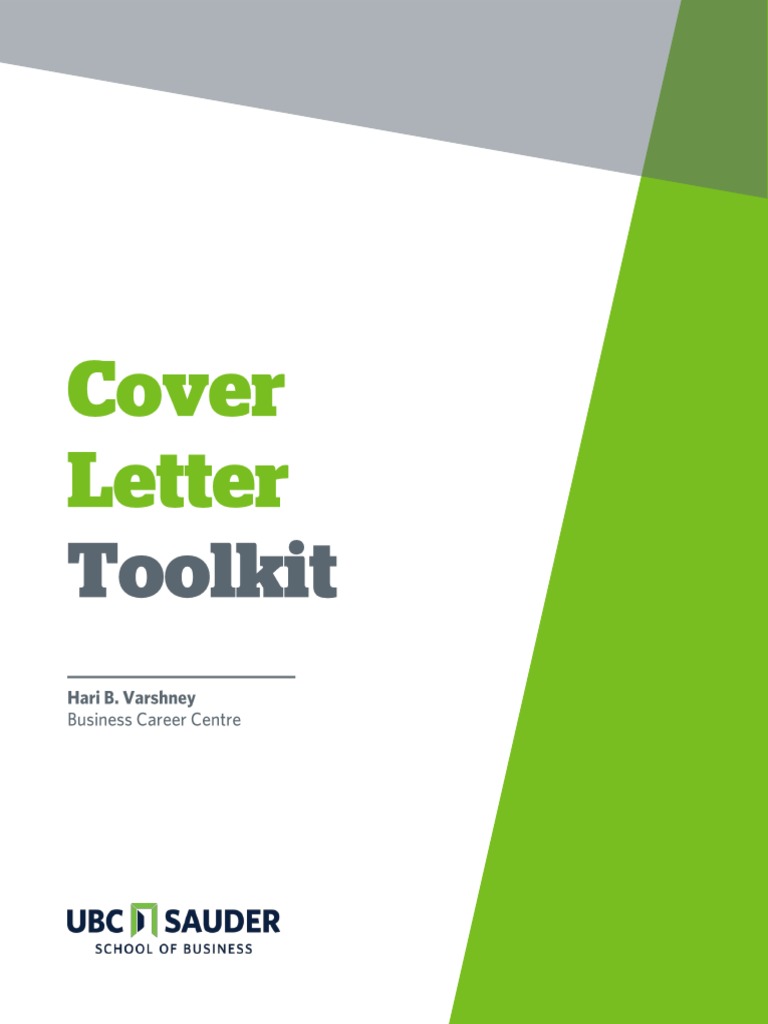 Toolkit Cover Letter | PDF | Marketing | Business