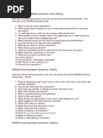 70 Awesome Coaching Questions Using The GROW Model | PDF | Goal ...