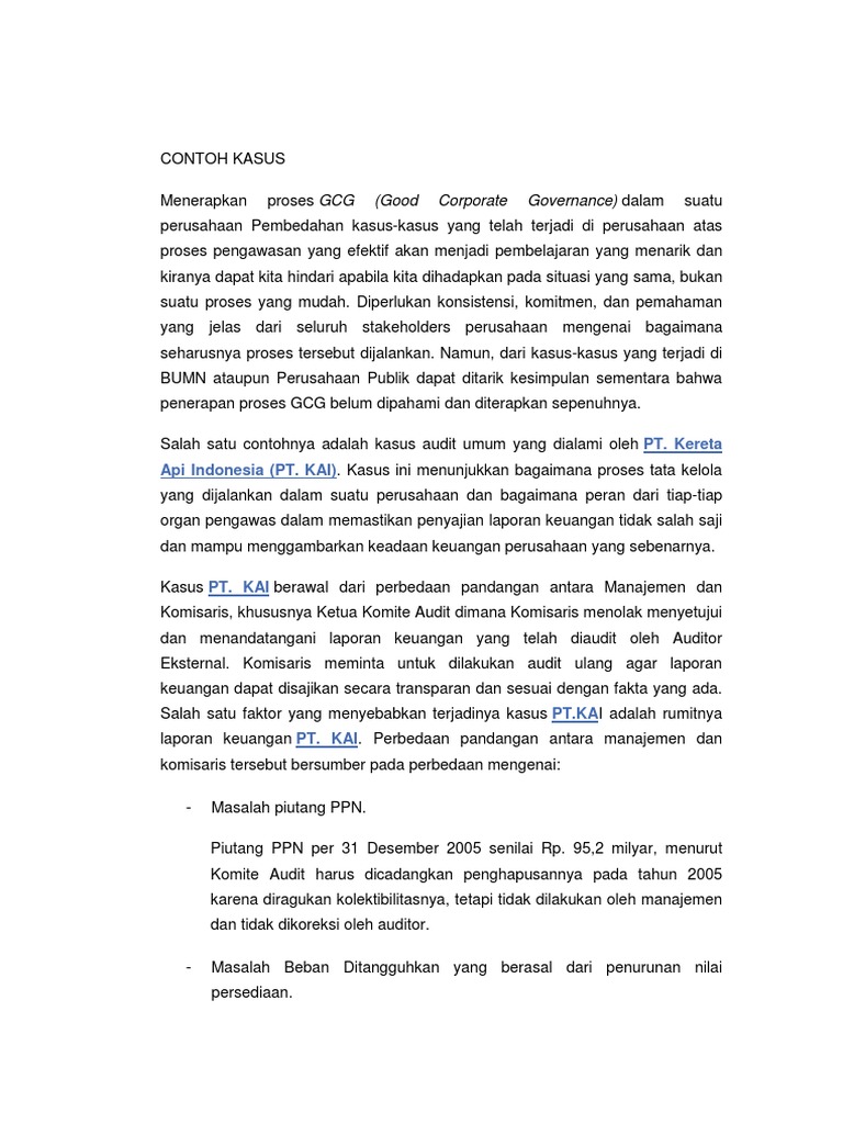 Contoh Kasus Fraud | PDF
