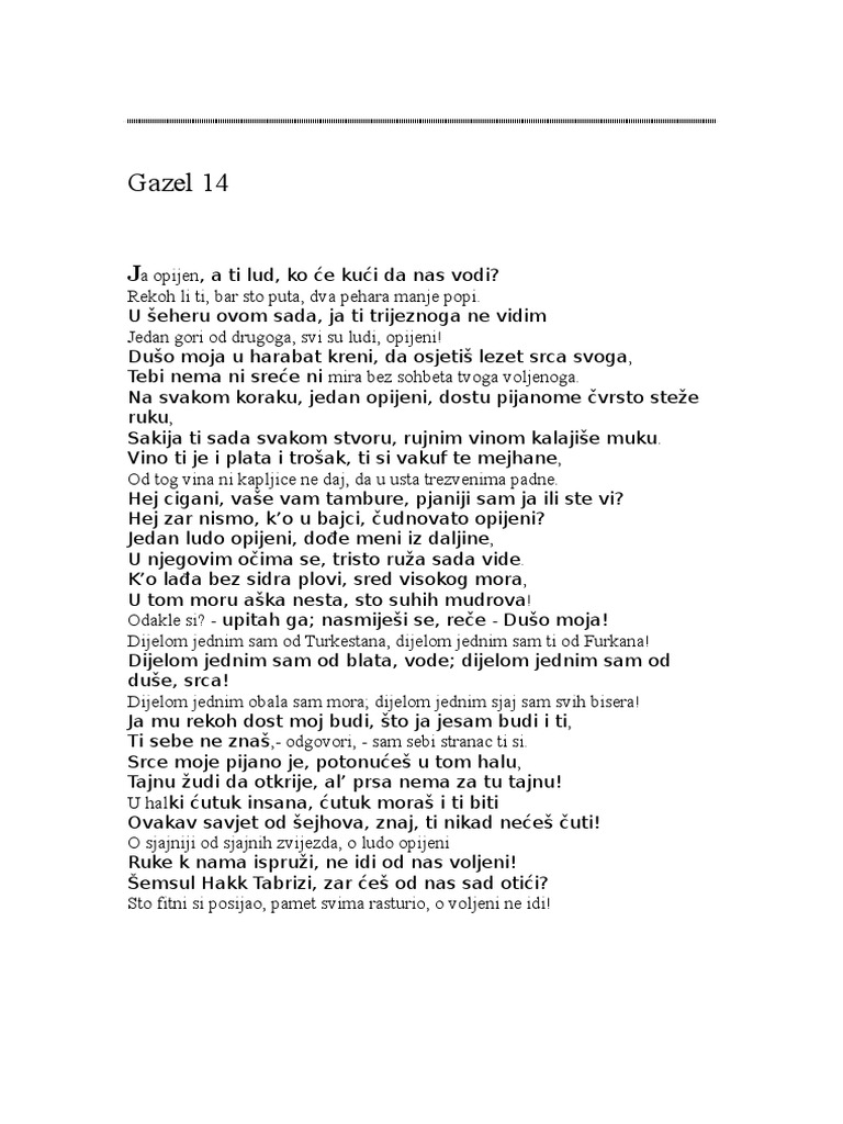 Gazel 14 | PDF