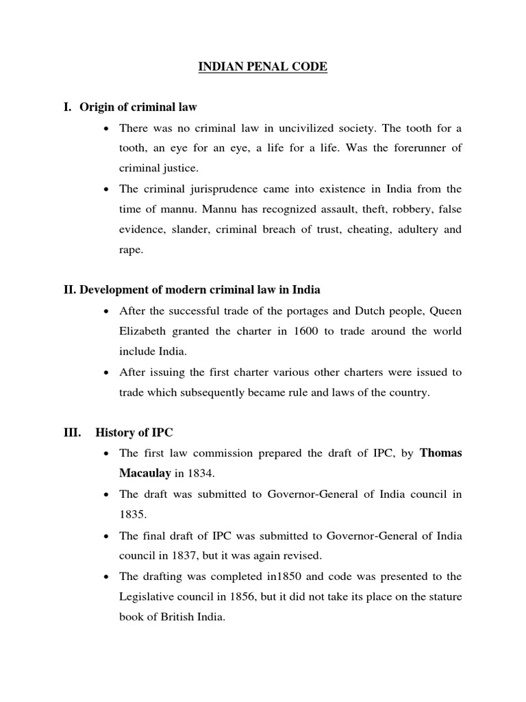 Indian Penal Code | PDF | Mens Rea | Crime & Violence