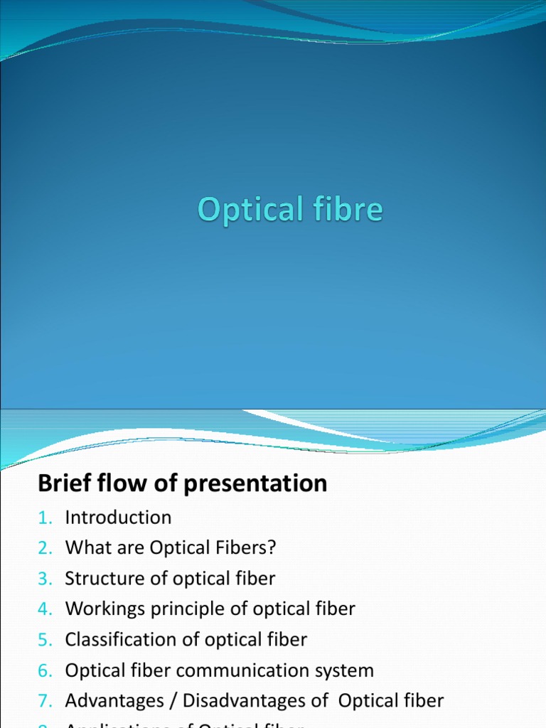 Overview of Optical Fiber Principles | PDF | Optical Fiber | Dispersion ...