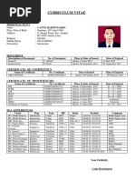 CV Form For Seaman | PDF | Ships | Sailor