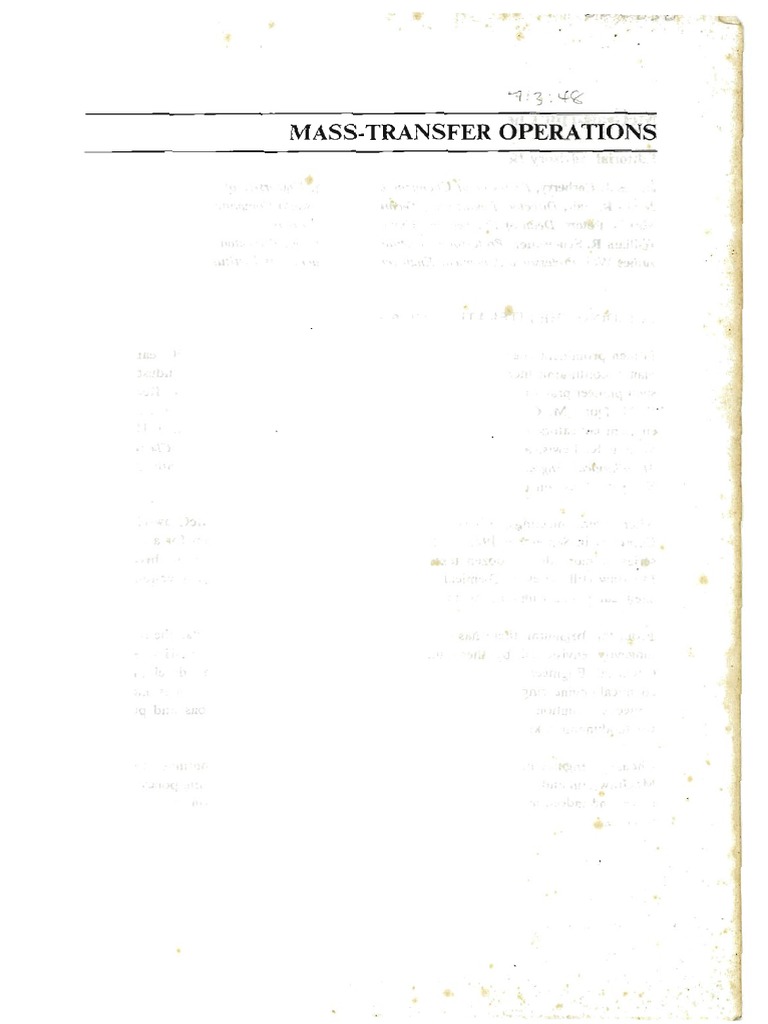 Mass Transfer Operations Robert Treybal PDF | PDF | Chemical Engineering | Engineering