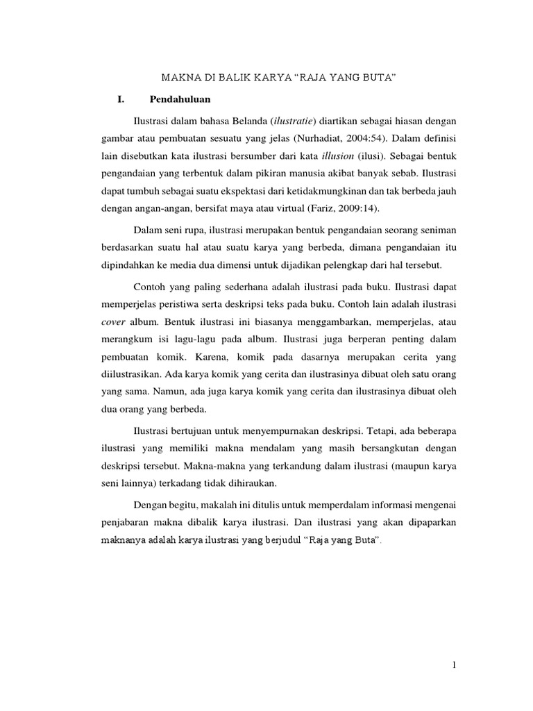 Makna Lukisan Raja Yang Buta | PDF