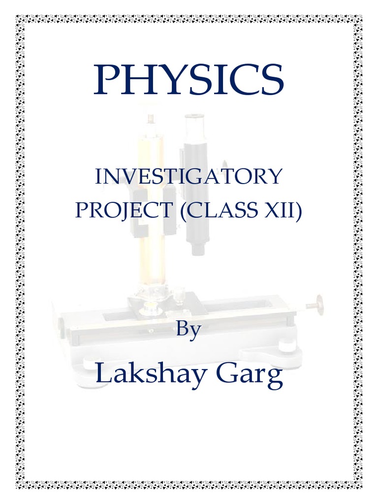 Physics Project | PDF | Refraction | Refractive Index