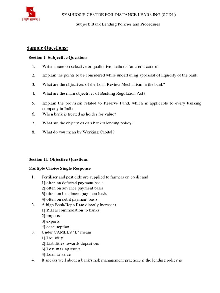 Bank Lending Policies and Procedures | PDF | Banks | Loans
