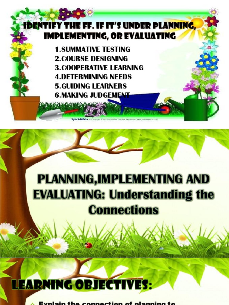 Planning, Implementing and Evaluating | PDF