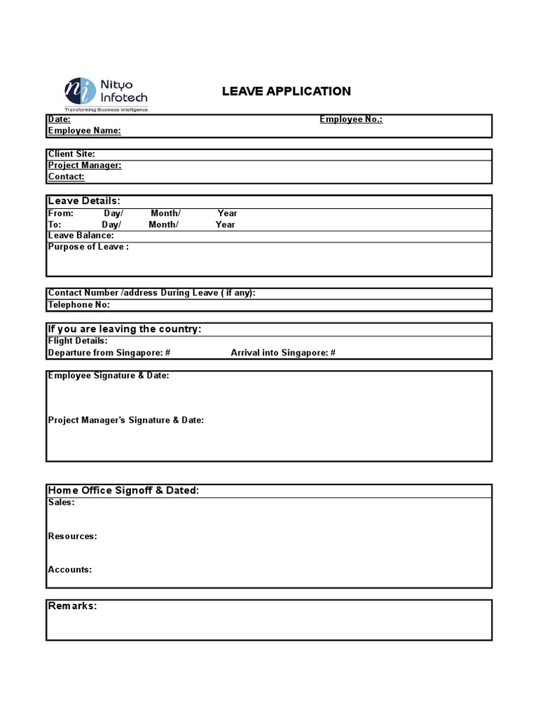 Appendix - Leave Application | PDF