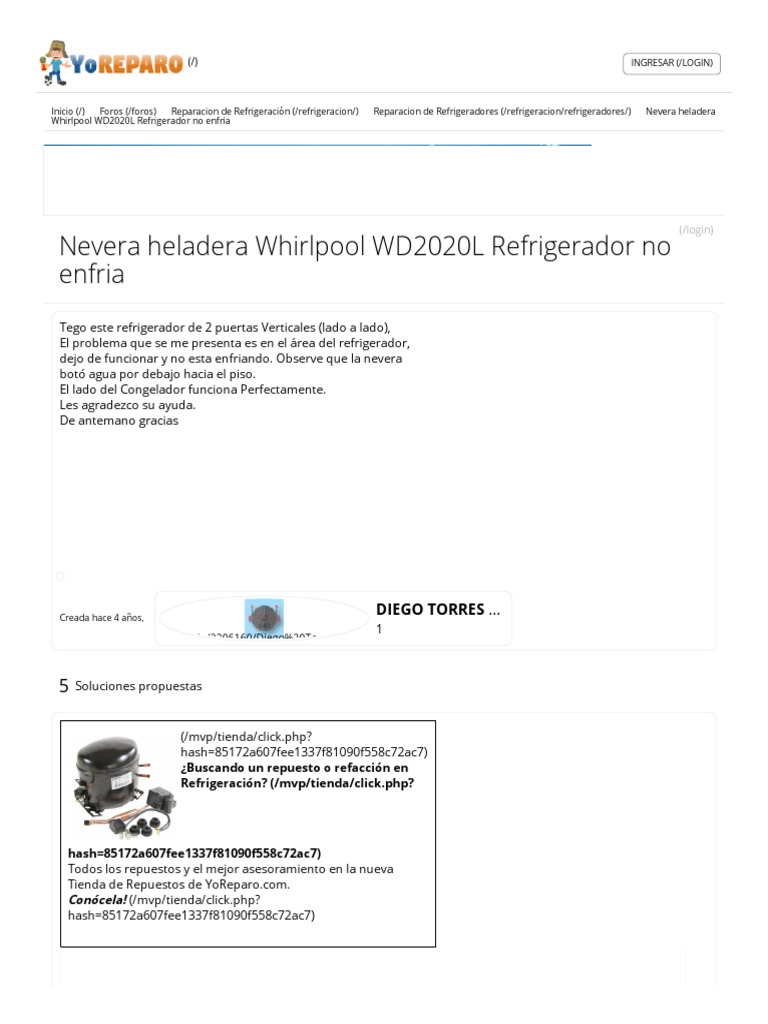 Heladera Whirlpool WD2020L | PDF | Almacenamiento de alimentos ...
