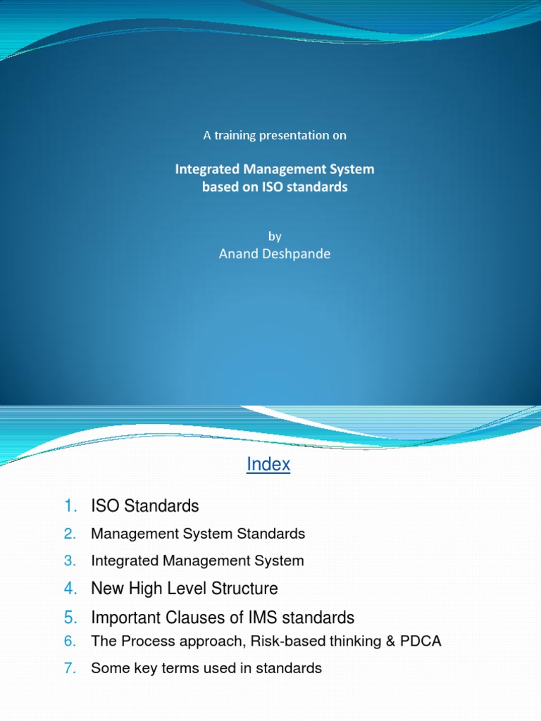 IMS-Training Presentation | PDF | Risk Management | Occupational Safety And Health