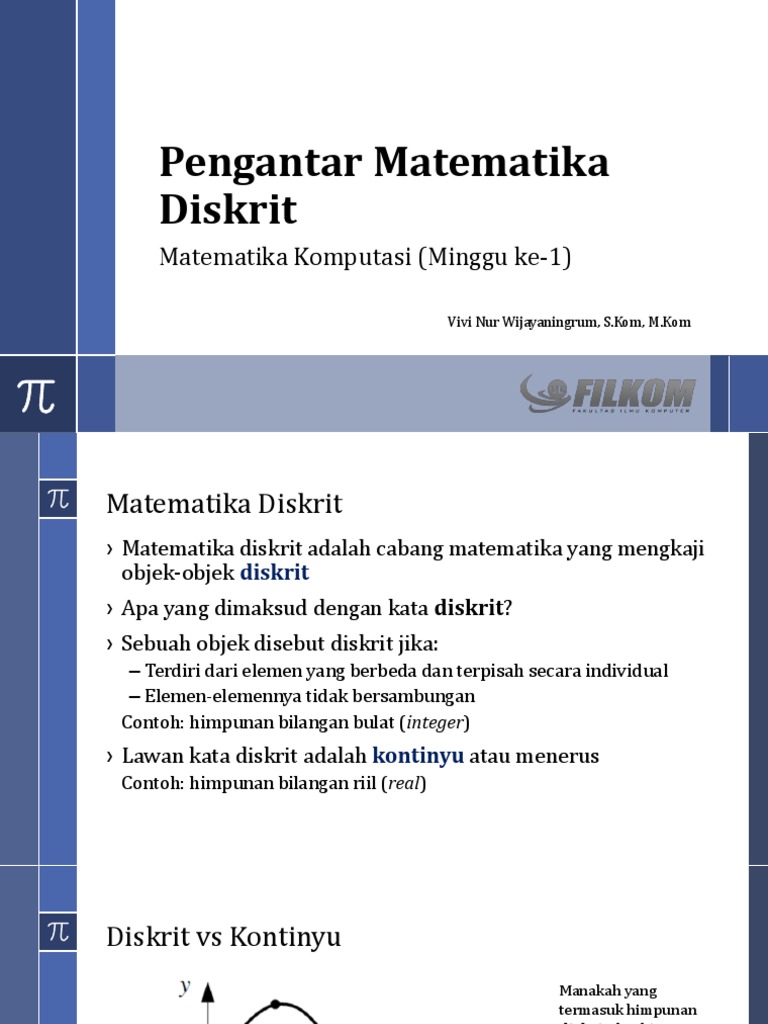 Minggu 1b - Pengantar Matematika Diskrit PDF | PDF | Metode & Bahan Ajar