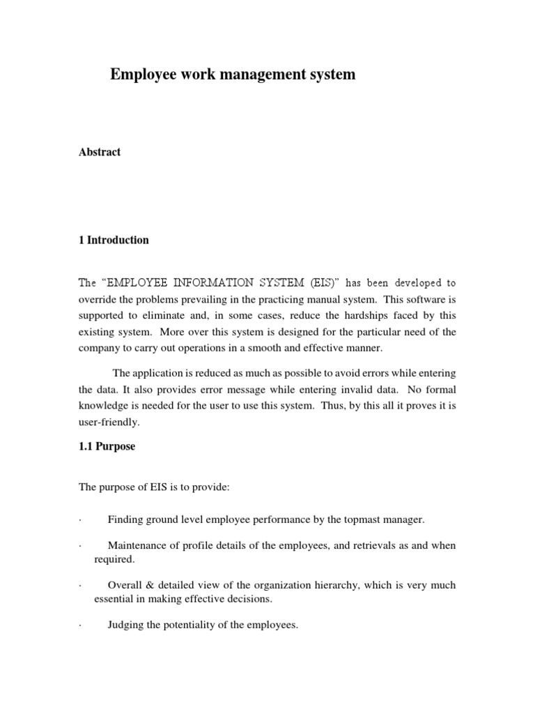 Employee Work Management System | PDF | Graphical User Interfaces ...