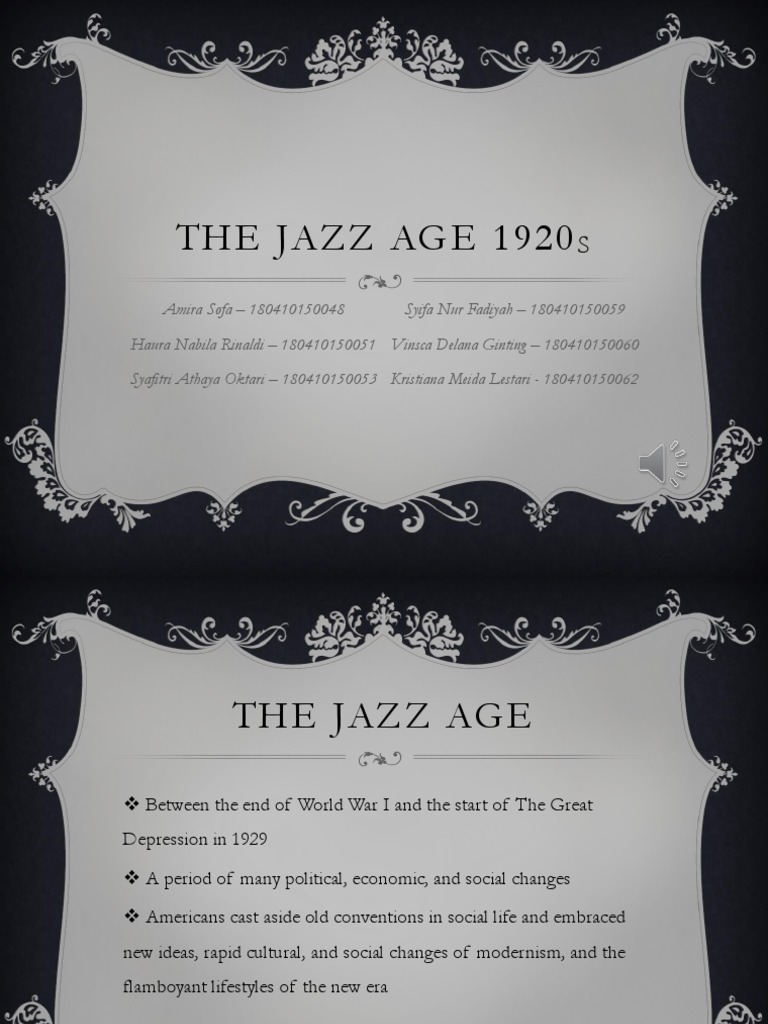 The Jazz Age 1920s | PDF | Jazz | Jazz Music