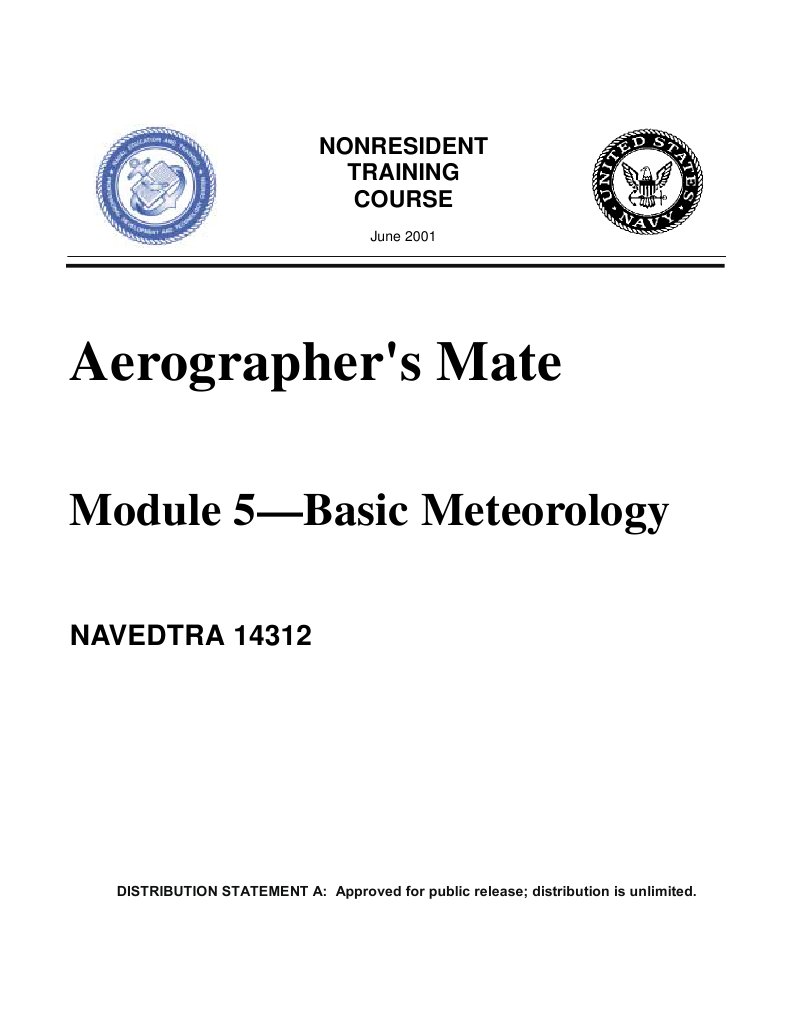 Basic Meteorology Course US NAVY | PDF | Solar Flare | Sun
