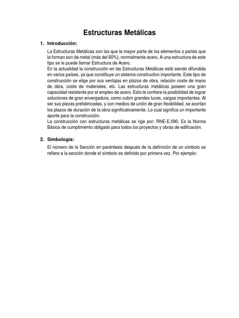 Estructuras Metálicas: Diseño y Tipos | PDF | Acero | Fundación ...