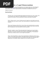 Legal Memorandum Template Guide | PDF | Law