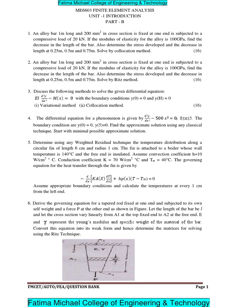 Fem | Download Free PDF | Finite Element Method | Matrix (Mathematics)