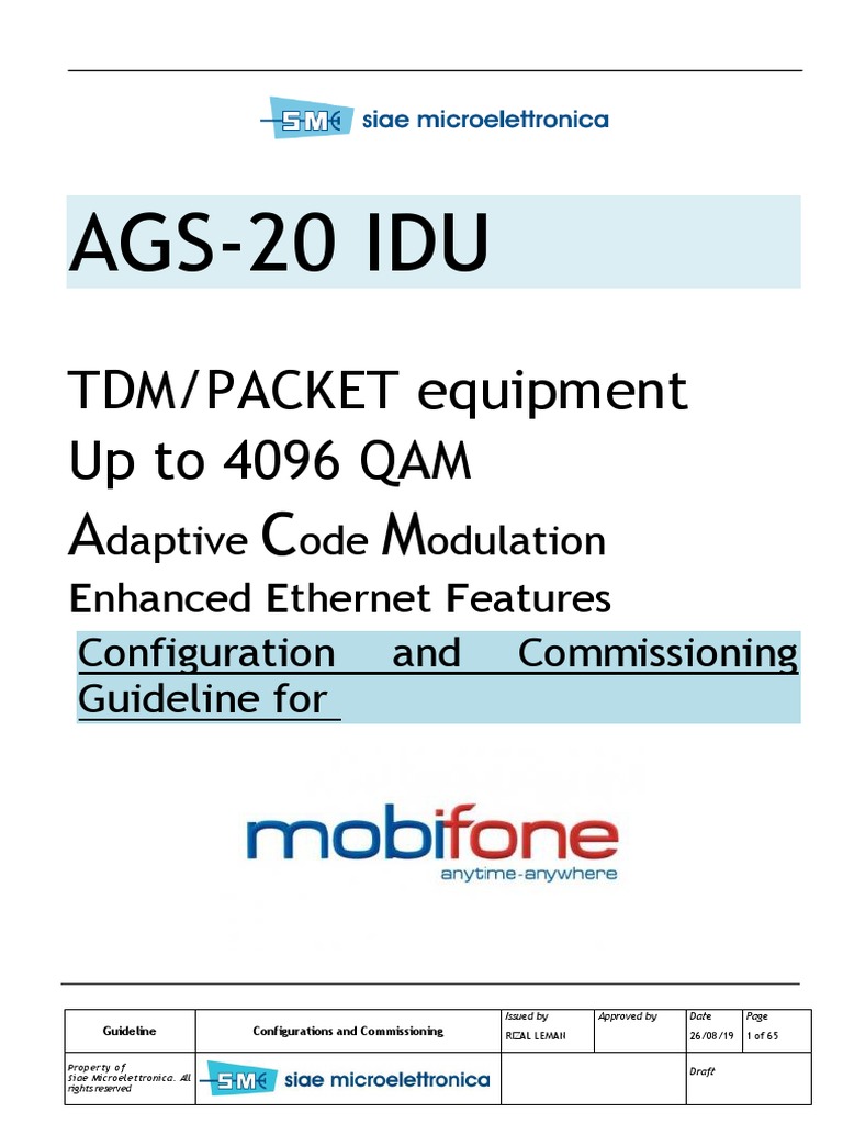 AGS-20 - Configuration and Commissioning Guideline - Draft PDF | PDF ...