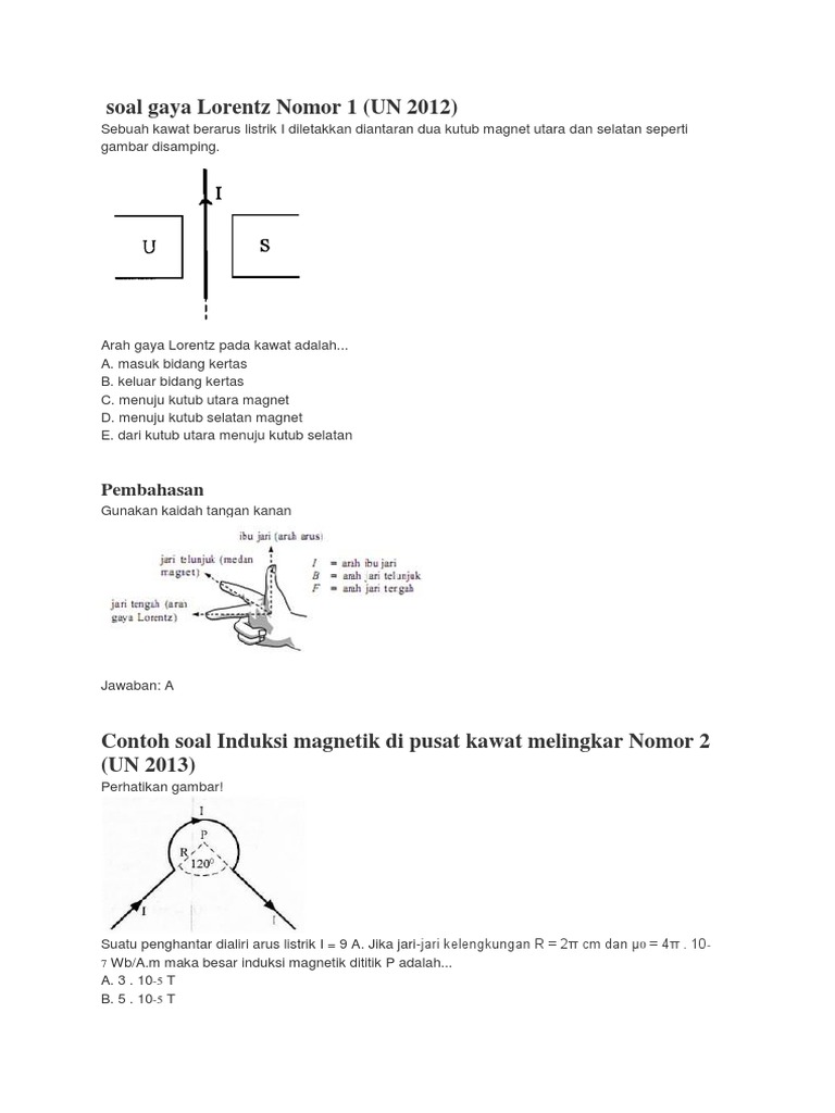 Pembahasan & Soal Fisika Medan Magnet | PDF
