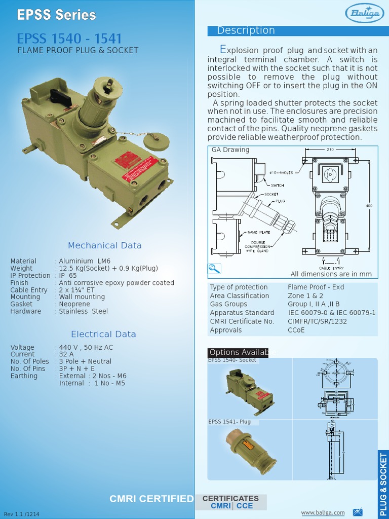 Epss 1540-1541 | PDF | Ac Power Plugs And Sockets | Electrical Connector