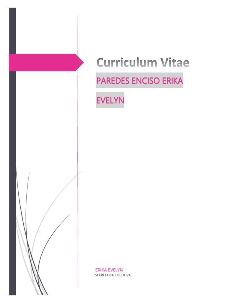 Curriculum Vitae Erika | PDF | Conceptos psicologicos