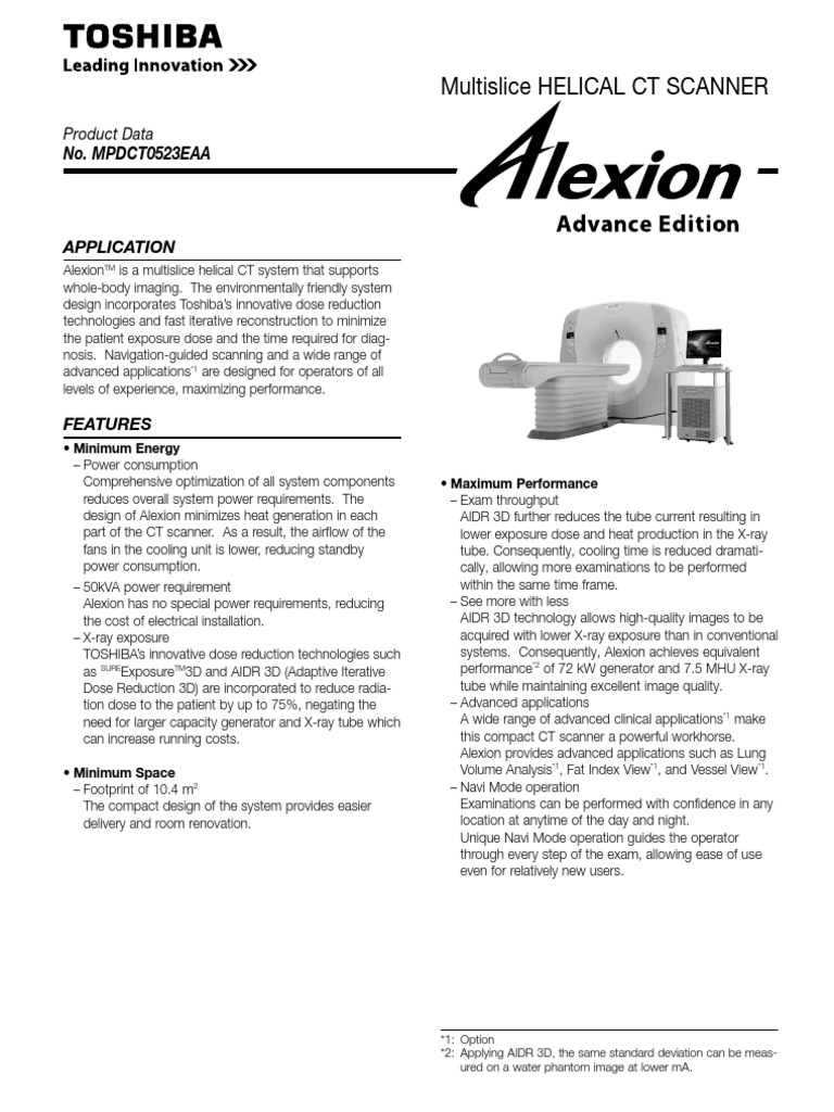 Alexion | PDF | Ct Scan | Vacuum Tube