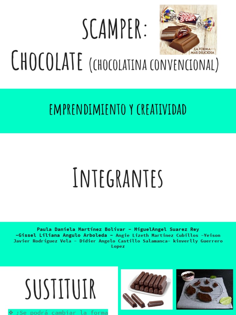 Presentación SCAMPER | PDF | Chocolate | Comida y bebida