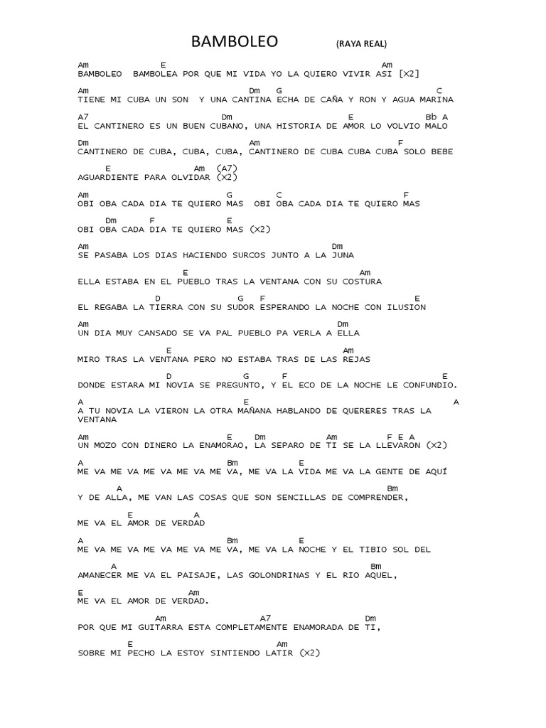 BAMBOLEO (Raya Real) | PDF