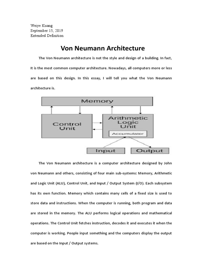 Understanding Von Neumann Architecture | PDF | Computer Data Storage ...